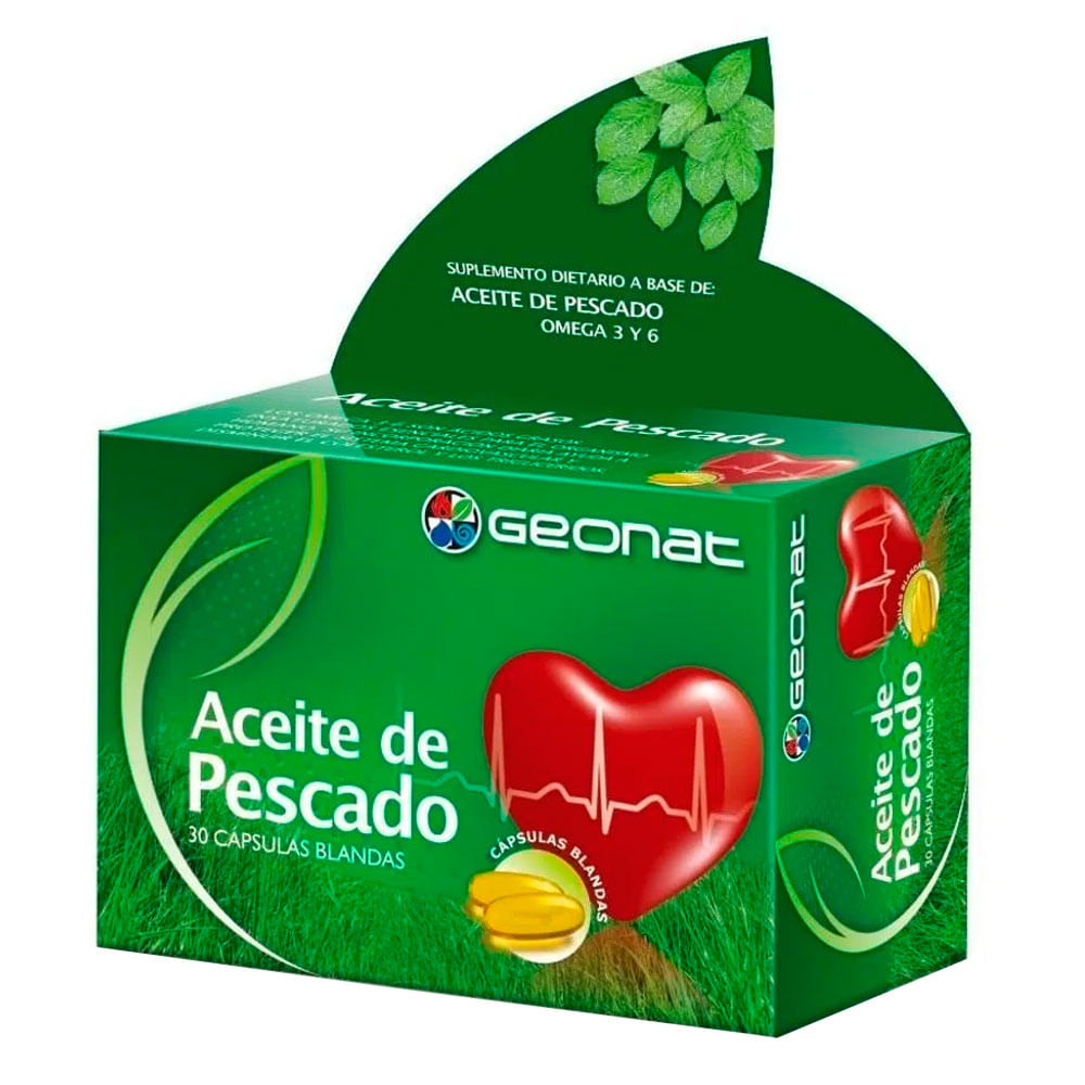 Suplemento Dietario Geonat Aceite de Pescado Provefarma 30 cápsulas ...