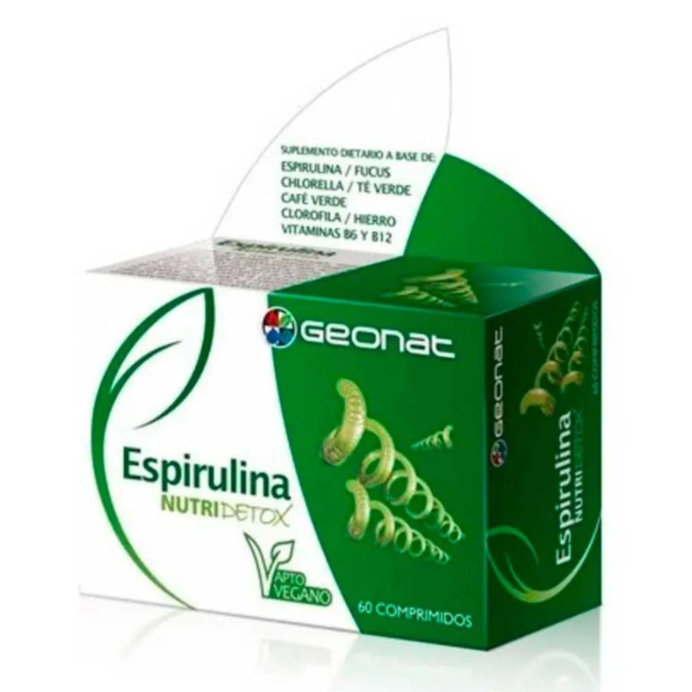 Suplemento Dietario Geonat Espirulina Nutridetox Provefarma 60 ...