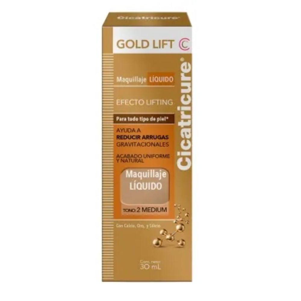 Maquillaje Liquido Cicatricure Gold Lift Tono 2 Medium x30ml | Salud ...